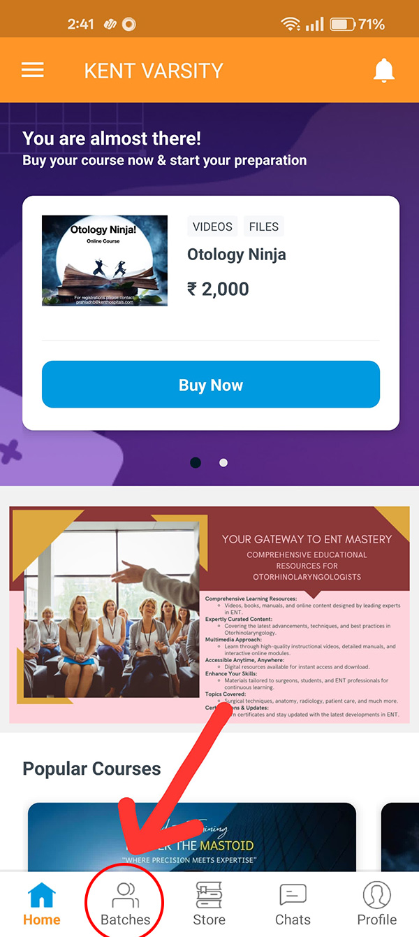 KENT Varsity App – Learning Management System for ENT & Medical Courses